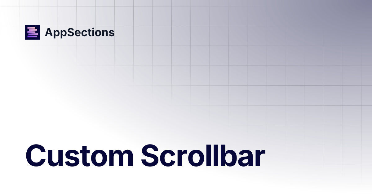 Custom Scrollbar | AppSections
