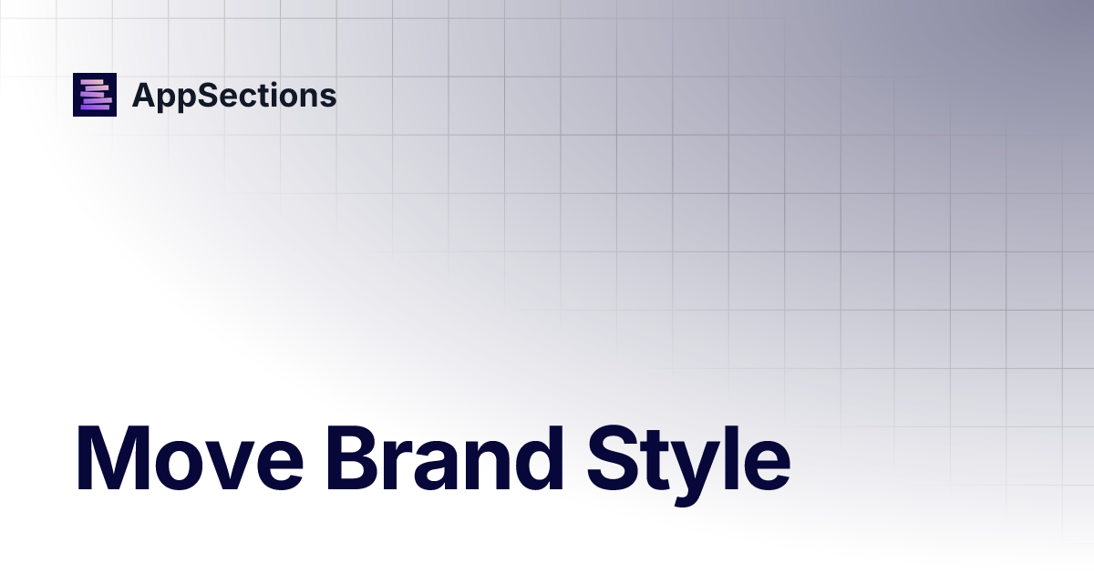 Move Brand Style | AppSections