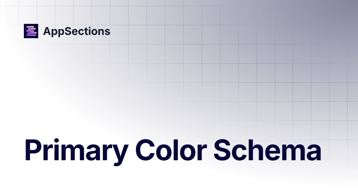 Primary Color Schema | AppSections