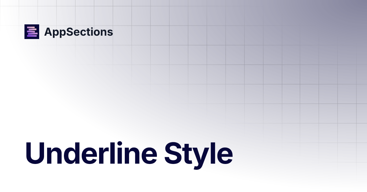 Underline Style | AppSections