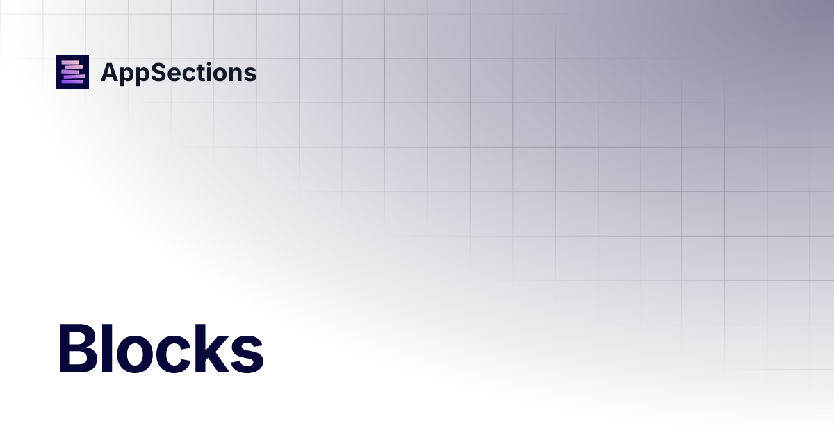 Blocks | AppSections